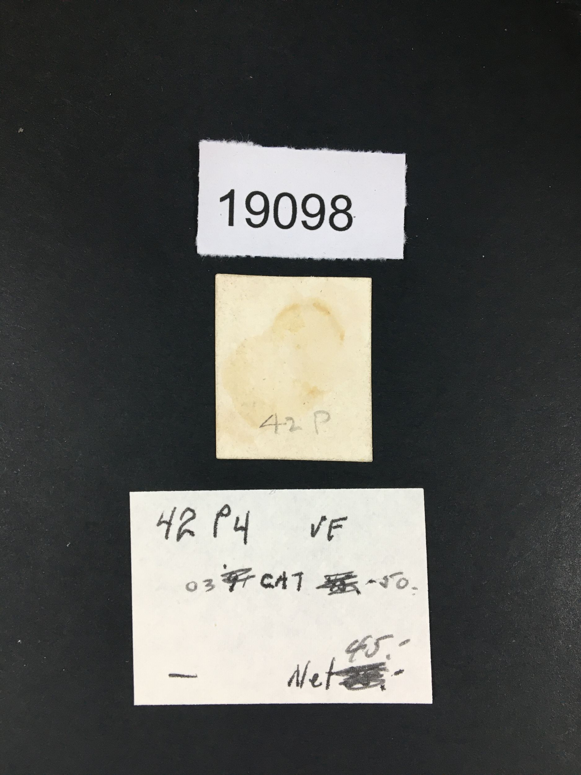 US Stamps # 42p4 Proof on Card LOT #19098 | United States, Back of Book ...