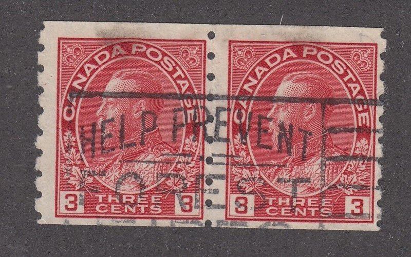 Canada #130 Used "Admiral" Coil Stamps Pair | Canada, General Issue ...