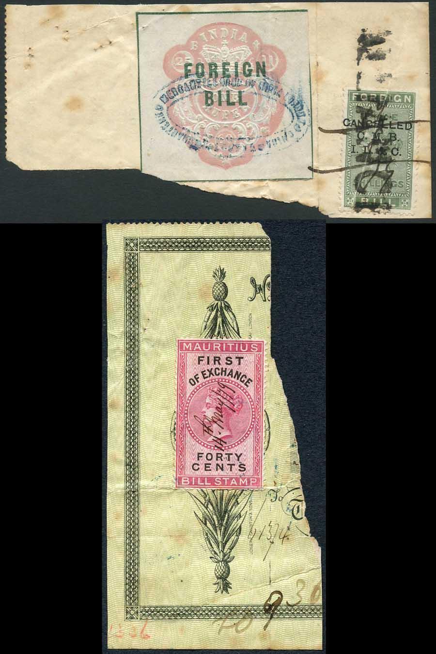 India 1R High Court Stamp BF2 Die B Dated 25.11.60 + MAURITIUS Revenue ...