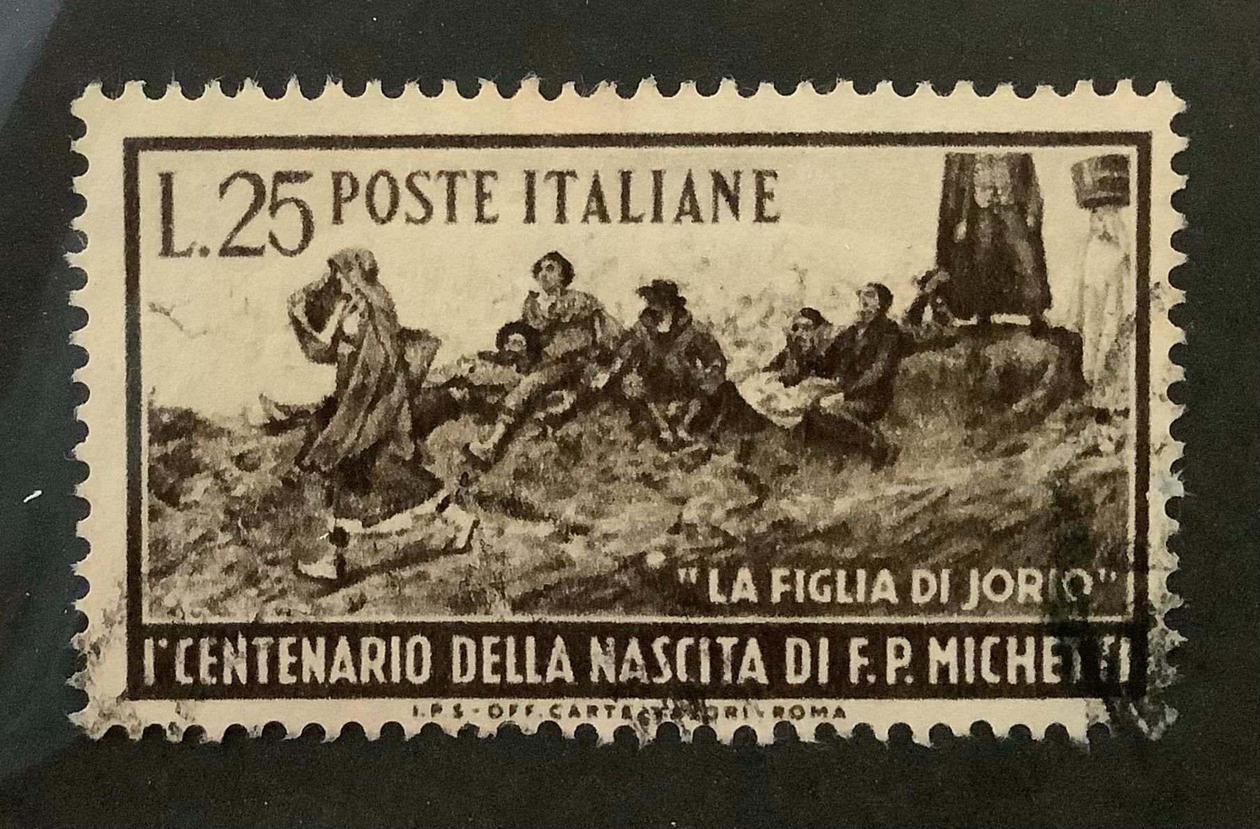 Italy 1951 Scott 586 used - 25 l, Francesco Michetti, 100th Anniv ...