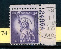PKStamps - USA - 1035 - Used - Plate Number Single - #35-074 | United ...
