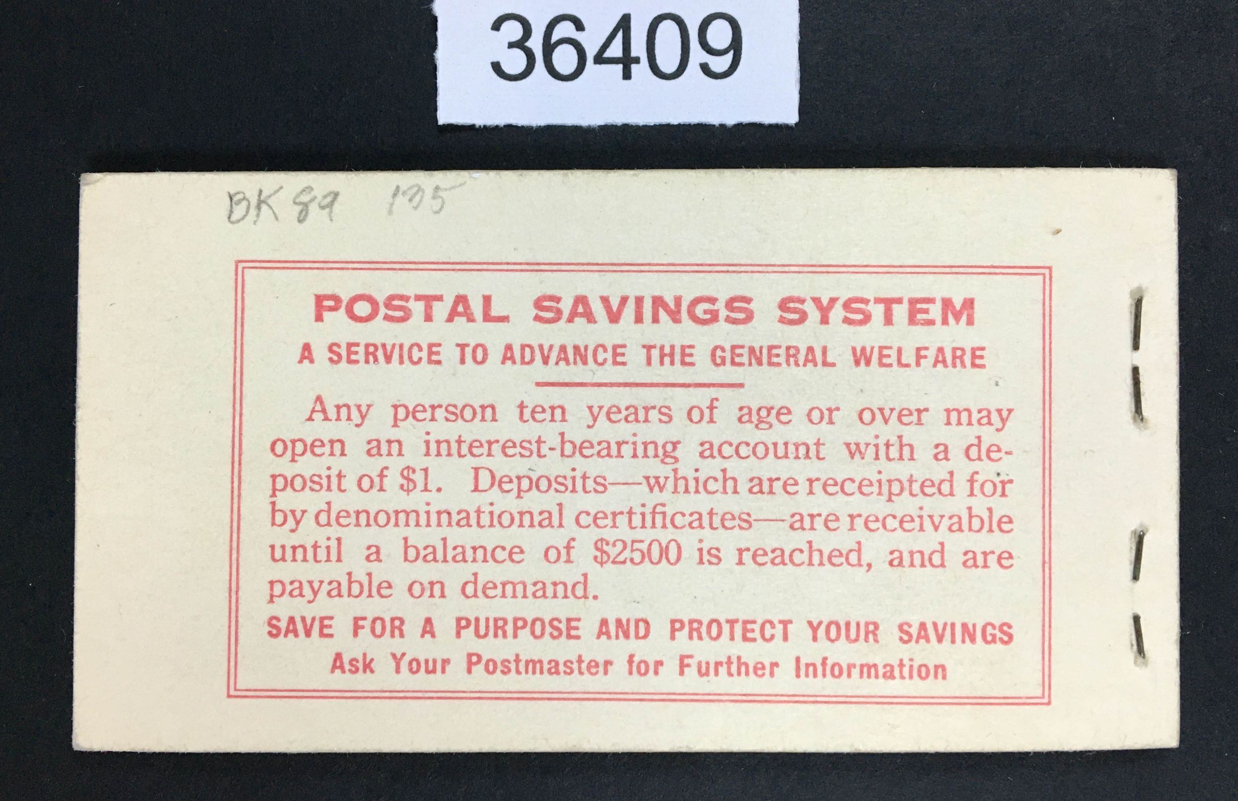 US Stamps # Bk92 Complete Unexploded Booklet Mint OG NH $33 LOT #36409 ...