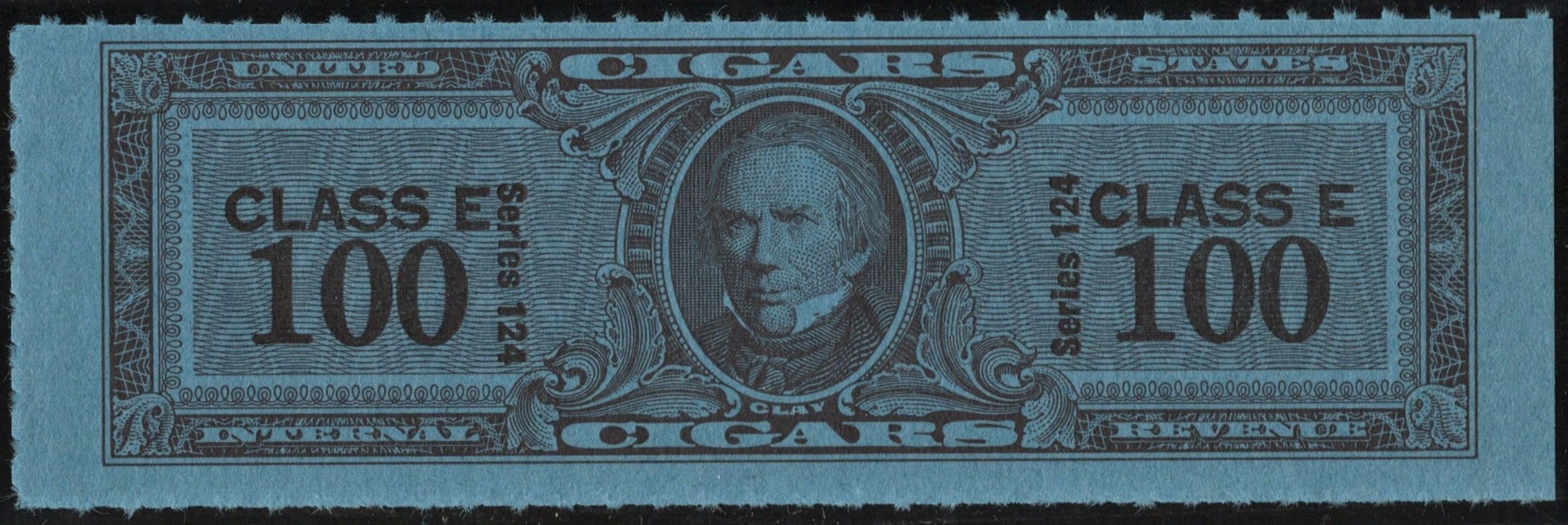 TC2564a Series 124: Class E Cigar Revenue Stamp: 100 Cigars (1954) NGAI ...