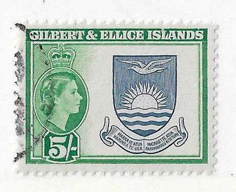 Gilbert Islands Sc #71 5sh used VF | Australia & Oceania - Gilbert and ...