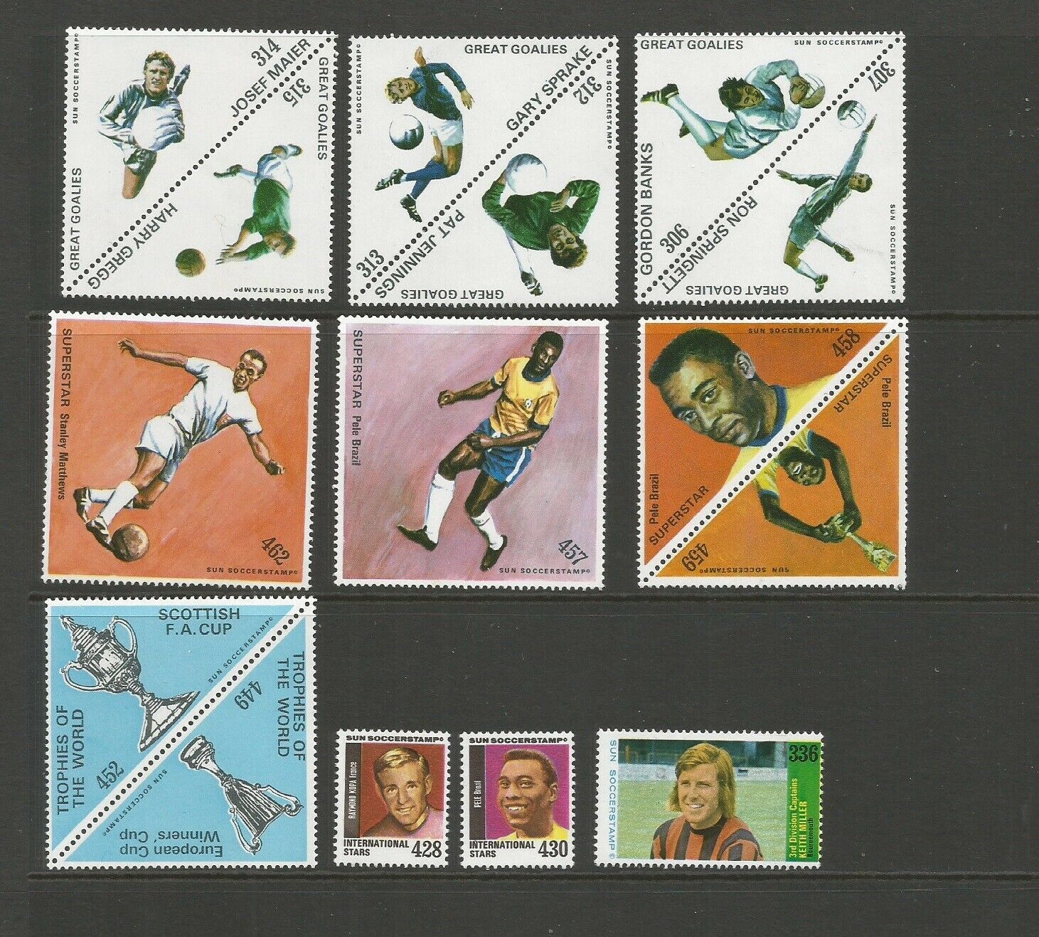 GB Cinderella A Selection Of Poster Stamps Sun Soccer Stamps Football ...