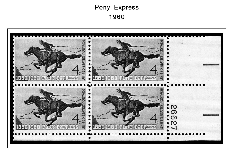 US 1960-1969 PLATE BLOCKS STAMP ALBUM PAGES (68 PDF b&w illustrated ...