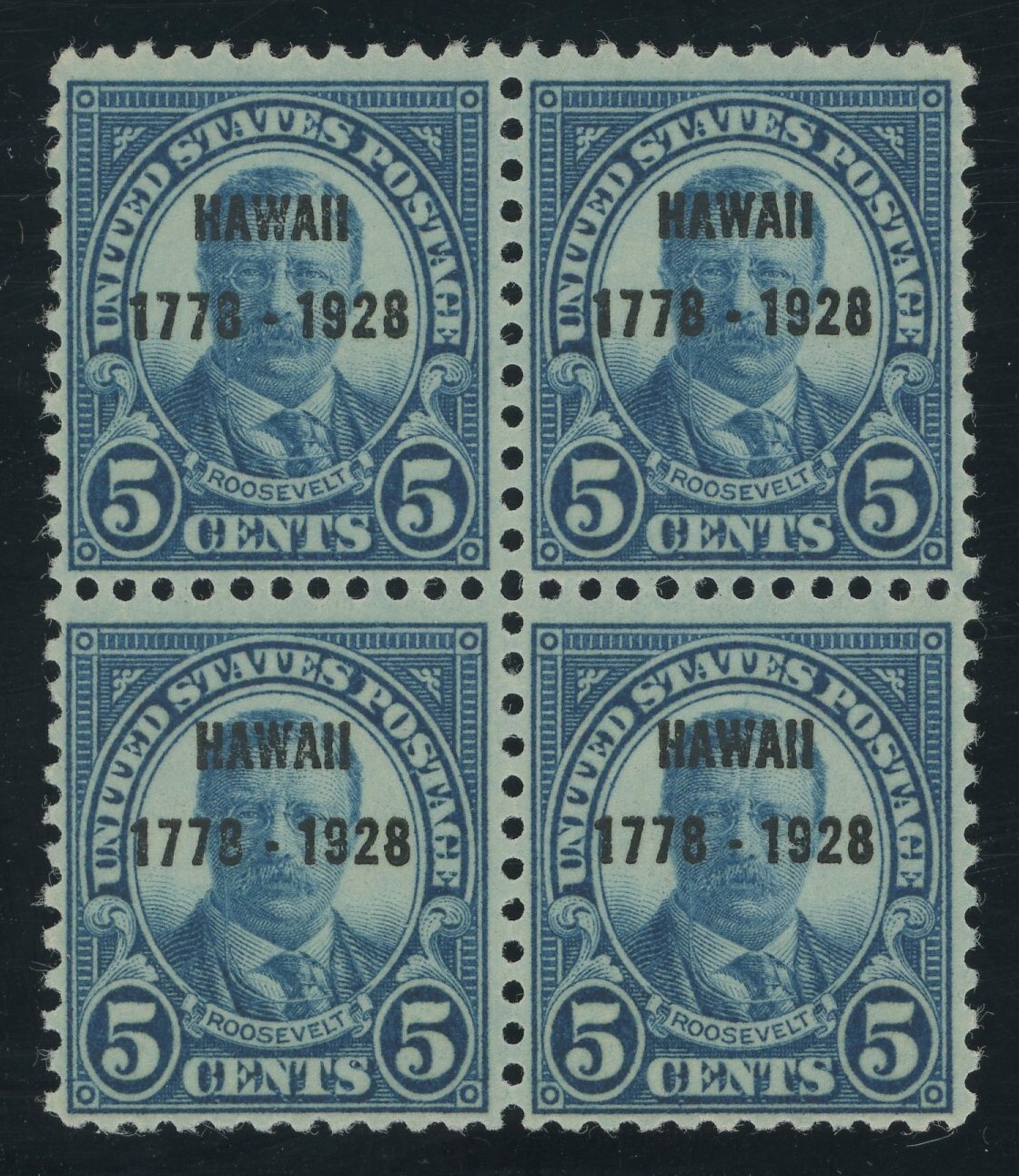 USA 648 - 5 cent Hawaii Overprint - F/VF Mint nh block of 4 | United ...