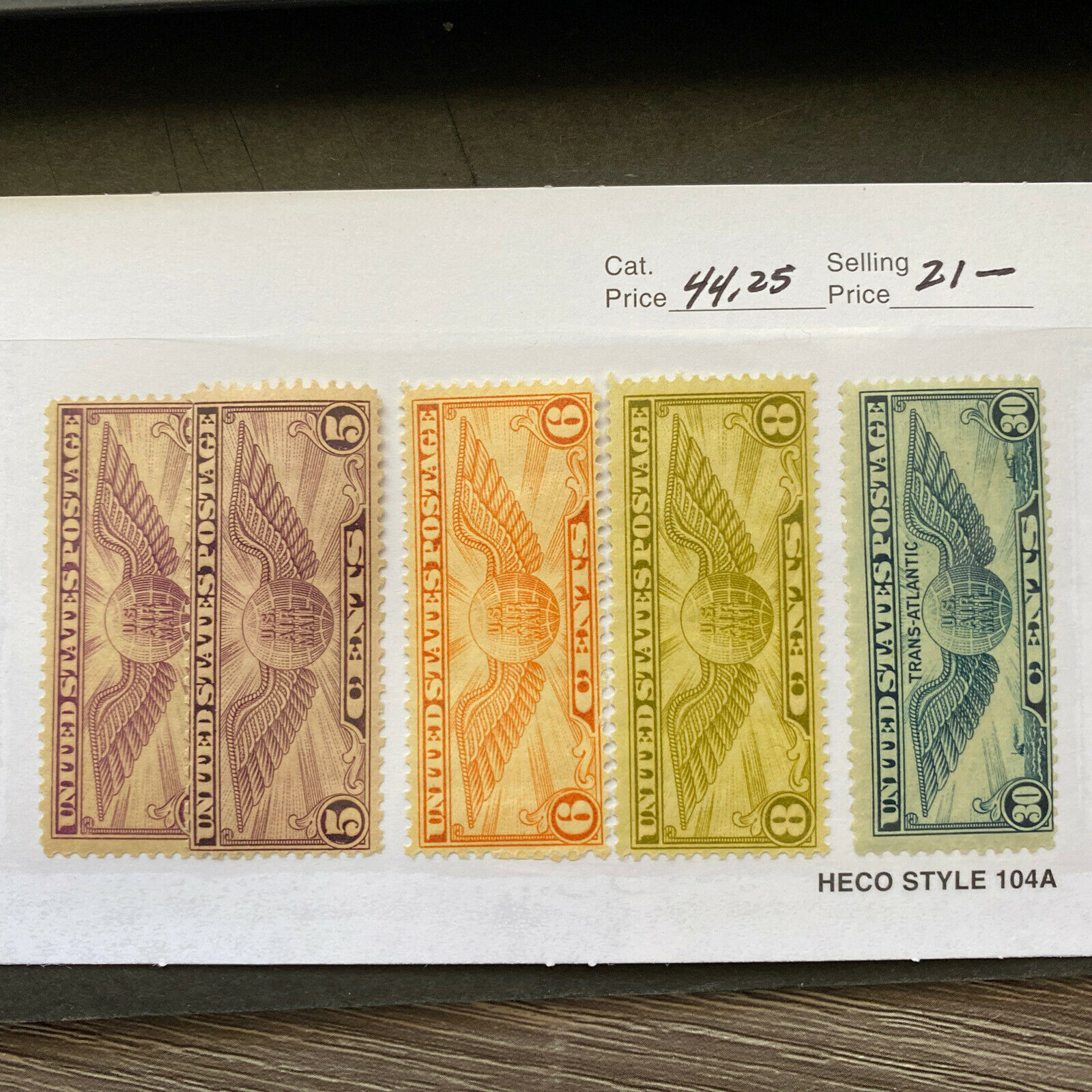 US Stamps - SC# C12, C16, C17, C19 & C24 - MNH - Catalog Value $44.25 ...