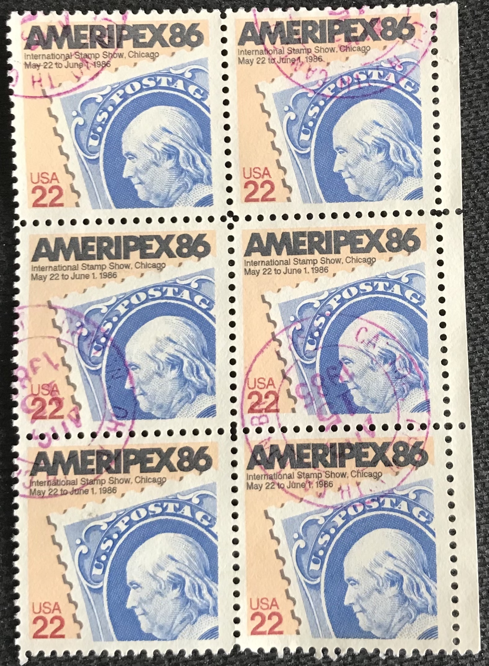 US #2145 Used CDS Block of 6 Aripex ‘86 L43 | United States, General ...