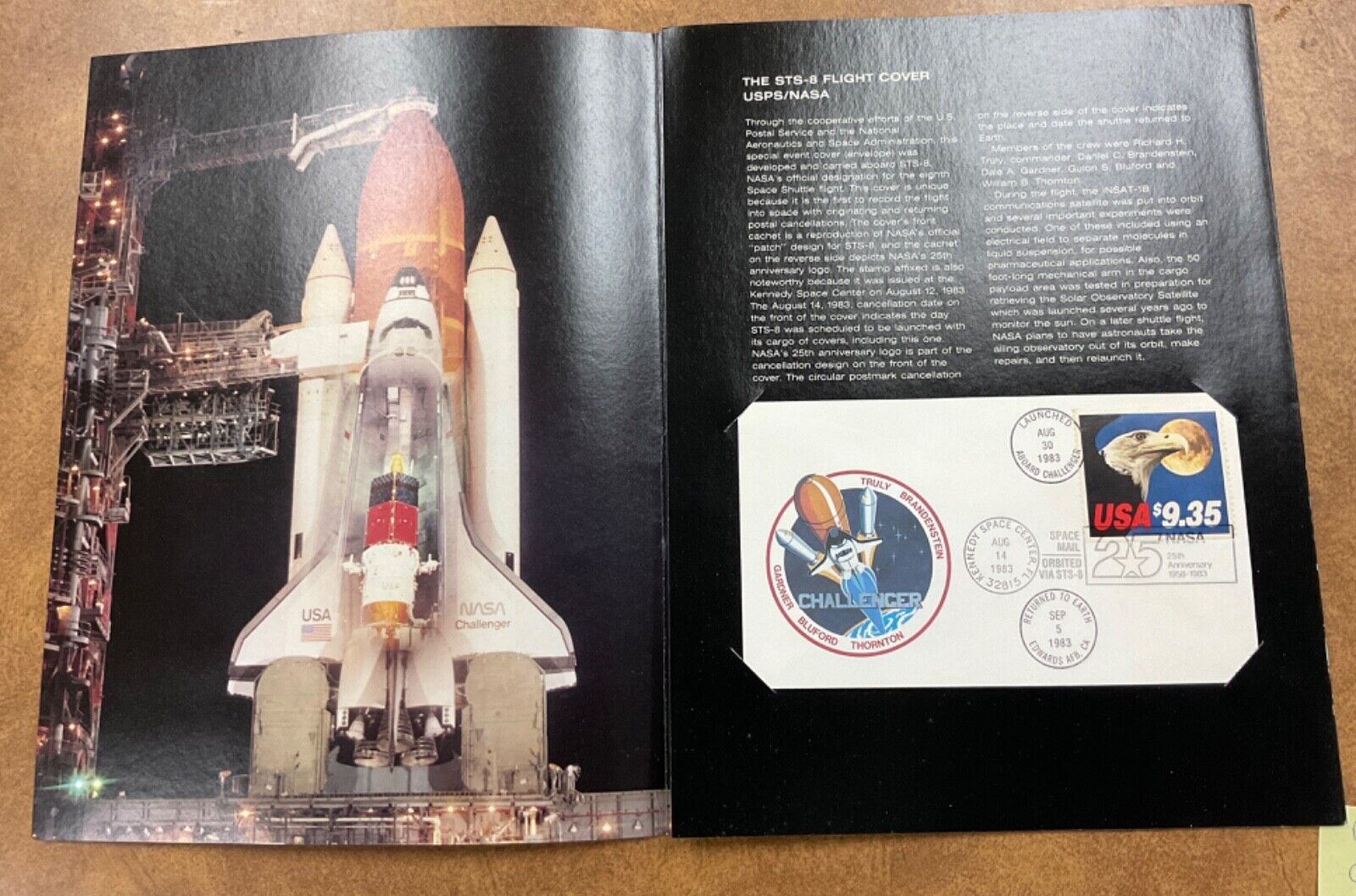 Space Shuttle Challenger Flown Cover in Folder--Scott #1909 Express ...