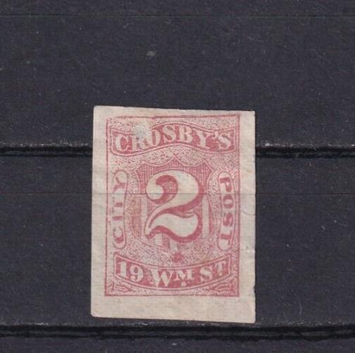 SA21b United States, Crosby's City Post Co label stamp imperf ...