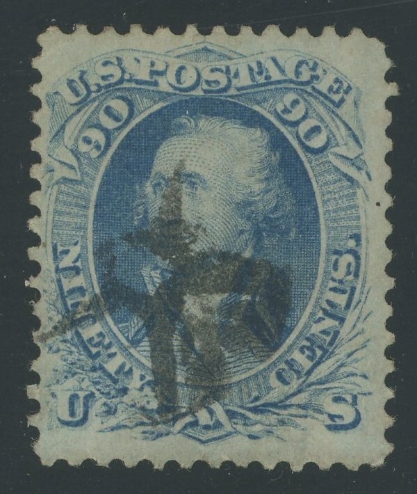 USA 72 - 90 cent Washington No Grill - VF Used with interesting cancel ...