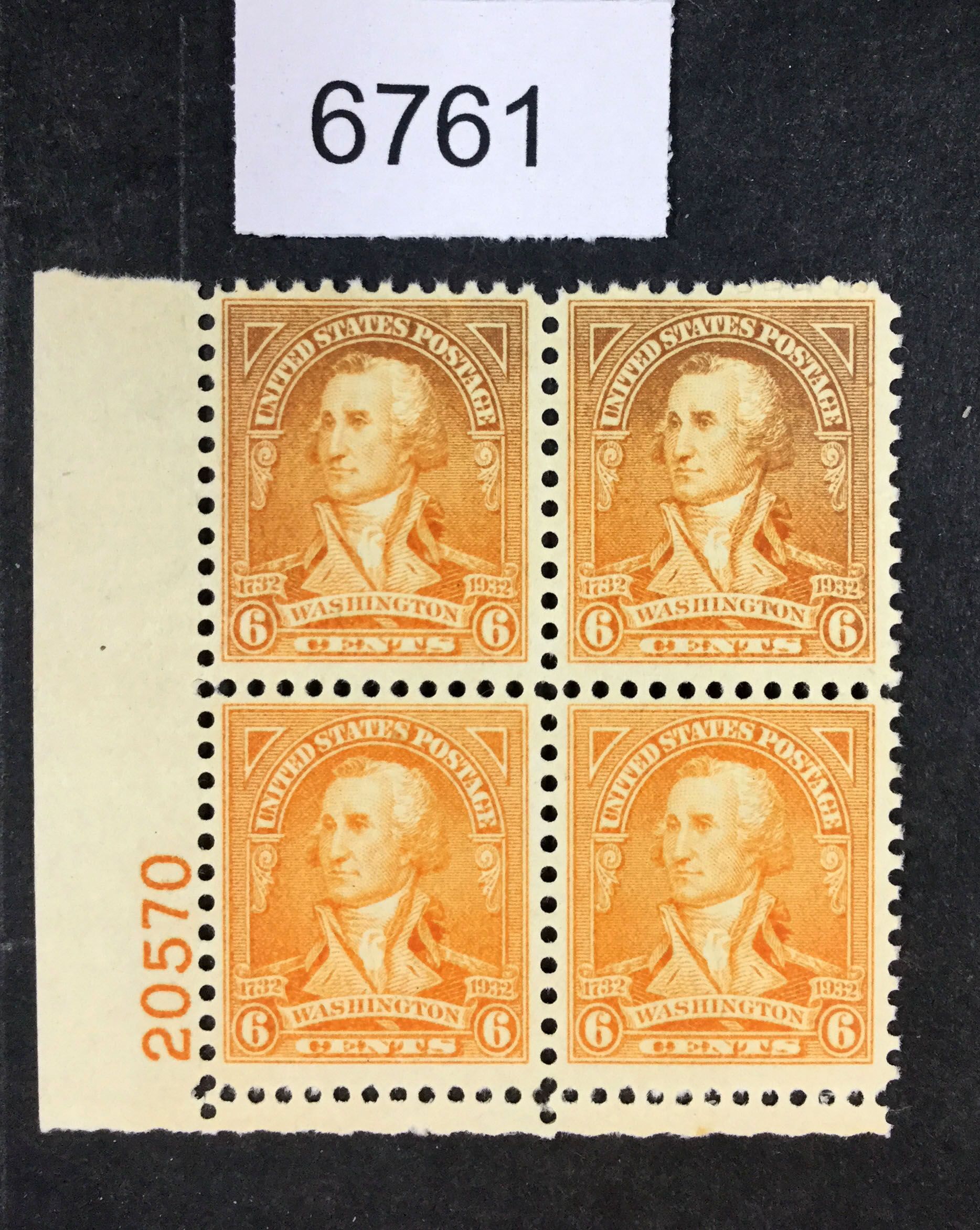 US Stamps #711 Plate Block Mint OG NH VF LOT #6761 | United States ...