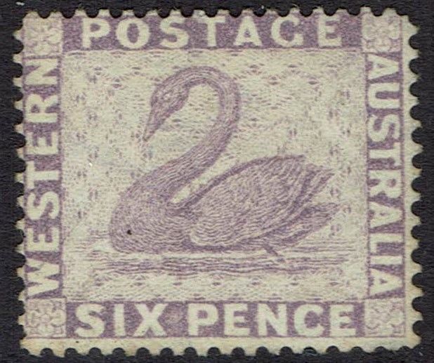 Western Australia 1882 Swan 6d WMK Crown CA Perf 14 NO GUM | Australia ...