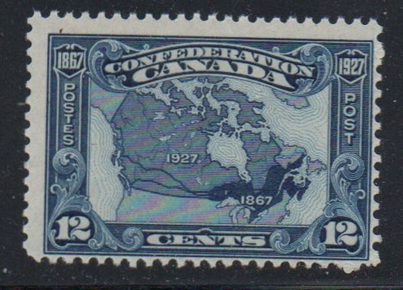 Canada Sc 145 1927 12c blue map of Canada stamp mint NH | Canada ...