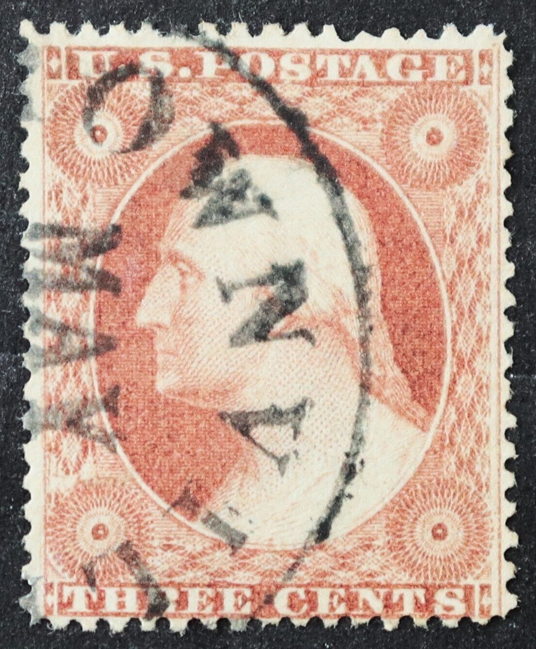 U.S. Used Stamp Scott #26 3c Washington. Lovely CDS Cancel. Choice ...