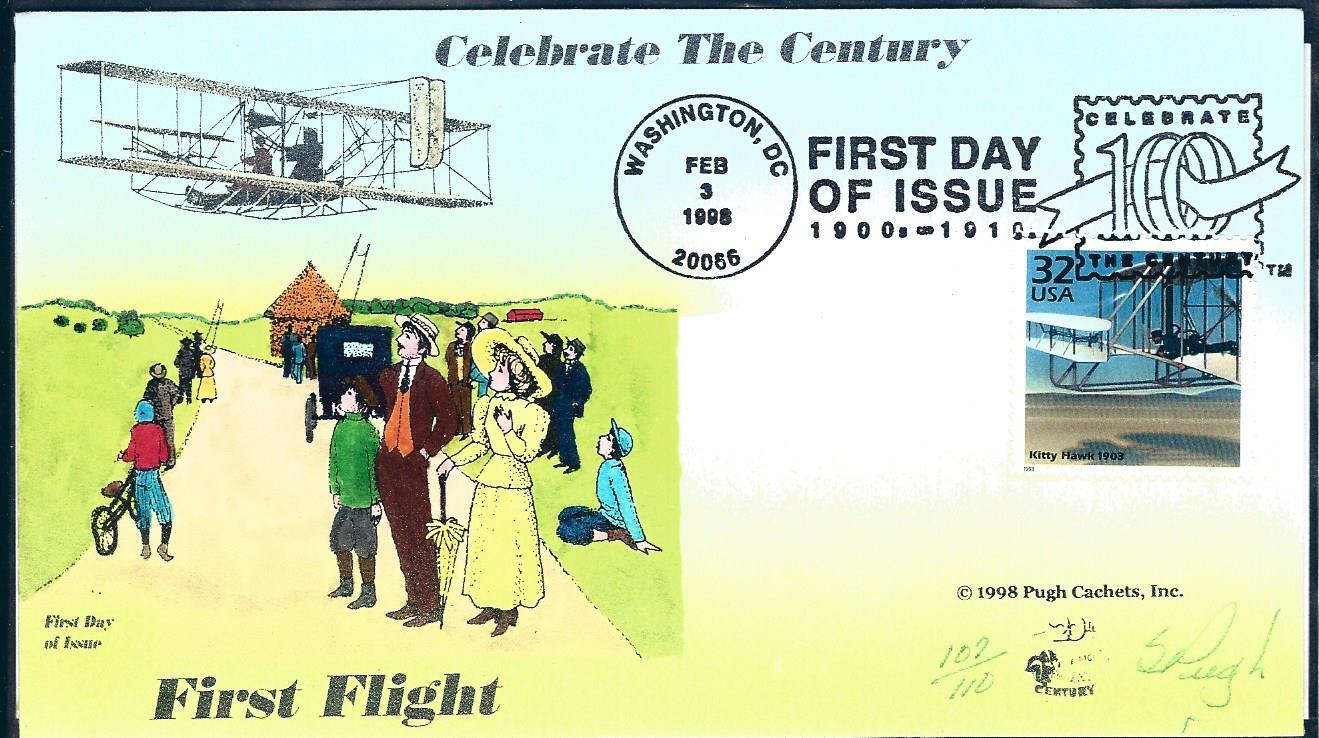 Pugh Drawn/Painted Kitty Hawk First Flight...105 of 110 created ...