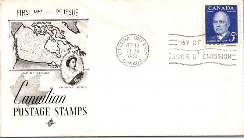 Canada FDC 1951 - Canadian Postage Stamps - Ottawa Ontario - F31257 ...