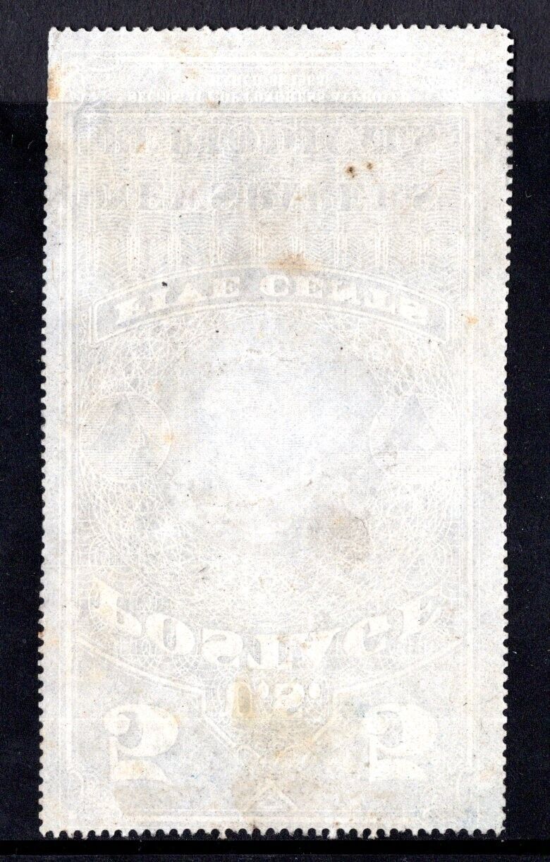 US 1865 Newspaper Stamp Five Cents George Washington Scott # PR1 Used ...