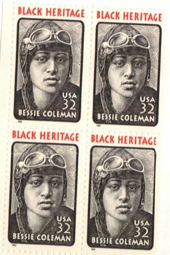 United States 32¢ Bessie Coleman Postage Stamp #2956 x 100 singles ...