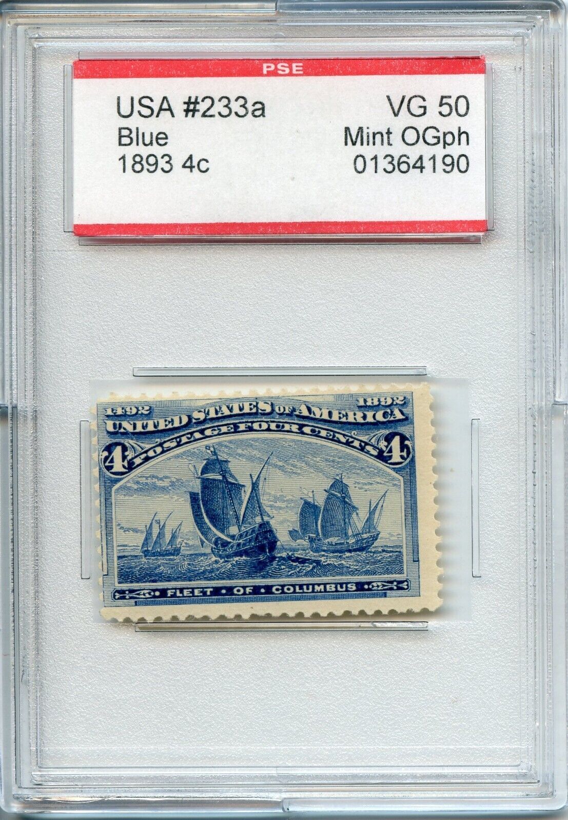 US Scott #233A Mint-Vg-Fine-Og-Lh Error of Color W/ PSE PF (7/20/22 GP ...