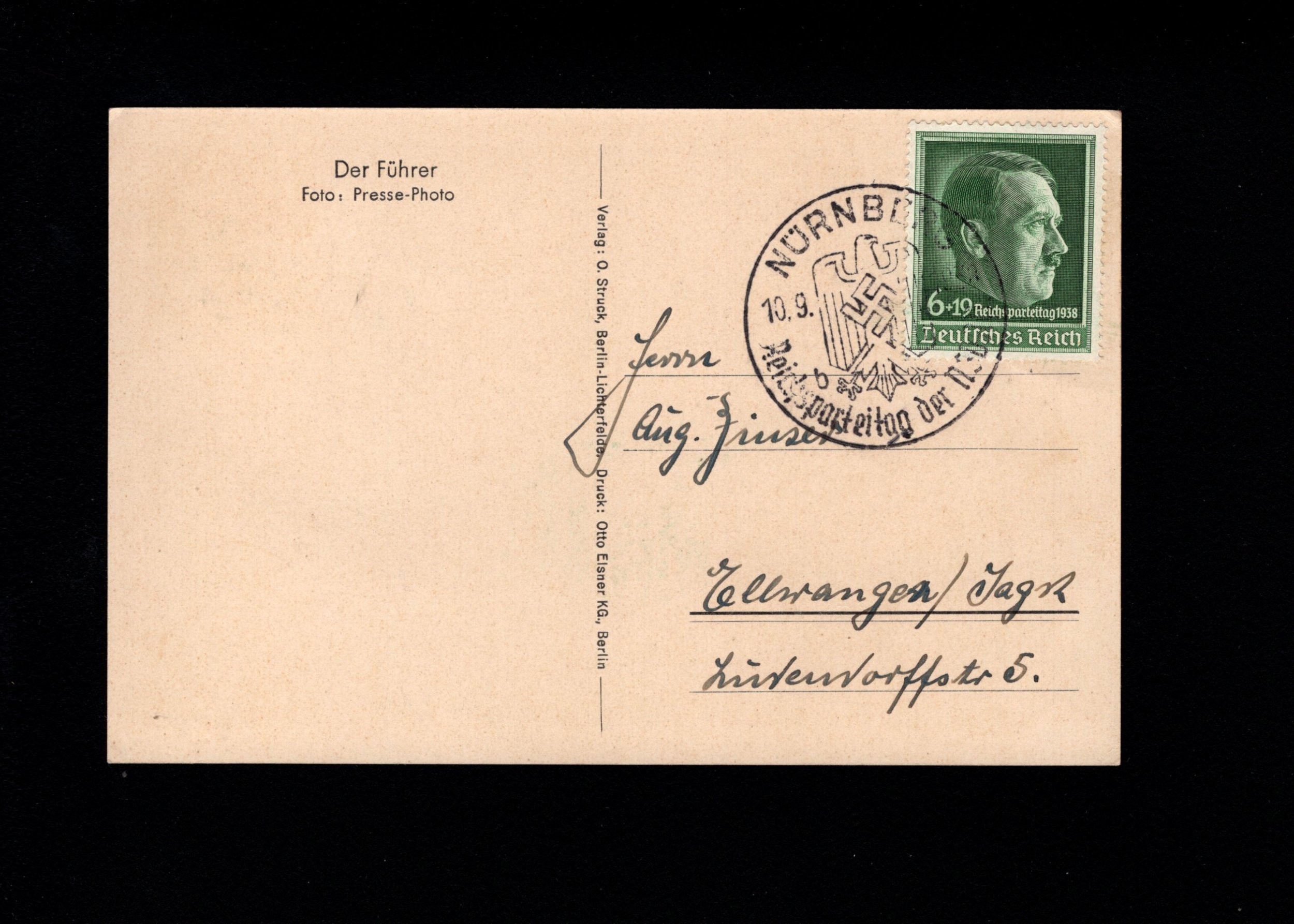 Germany Hitler Nuremberg NSDAP Days Stamp & Postmark 1937 Used Postcard ...