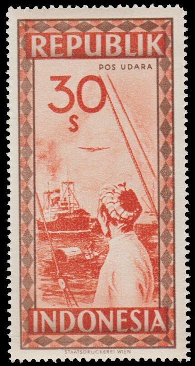 Indonesia 1949 Scott # C32. Mint. | Asia - Indonesia, Air Mail Stamp ...