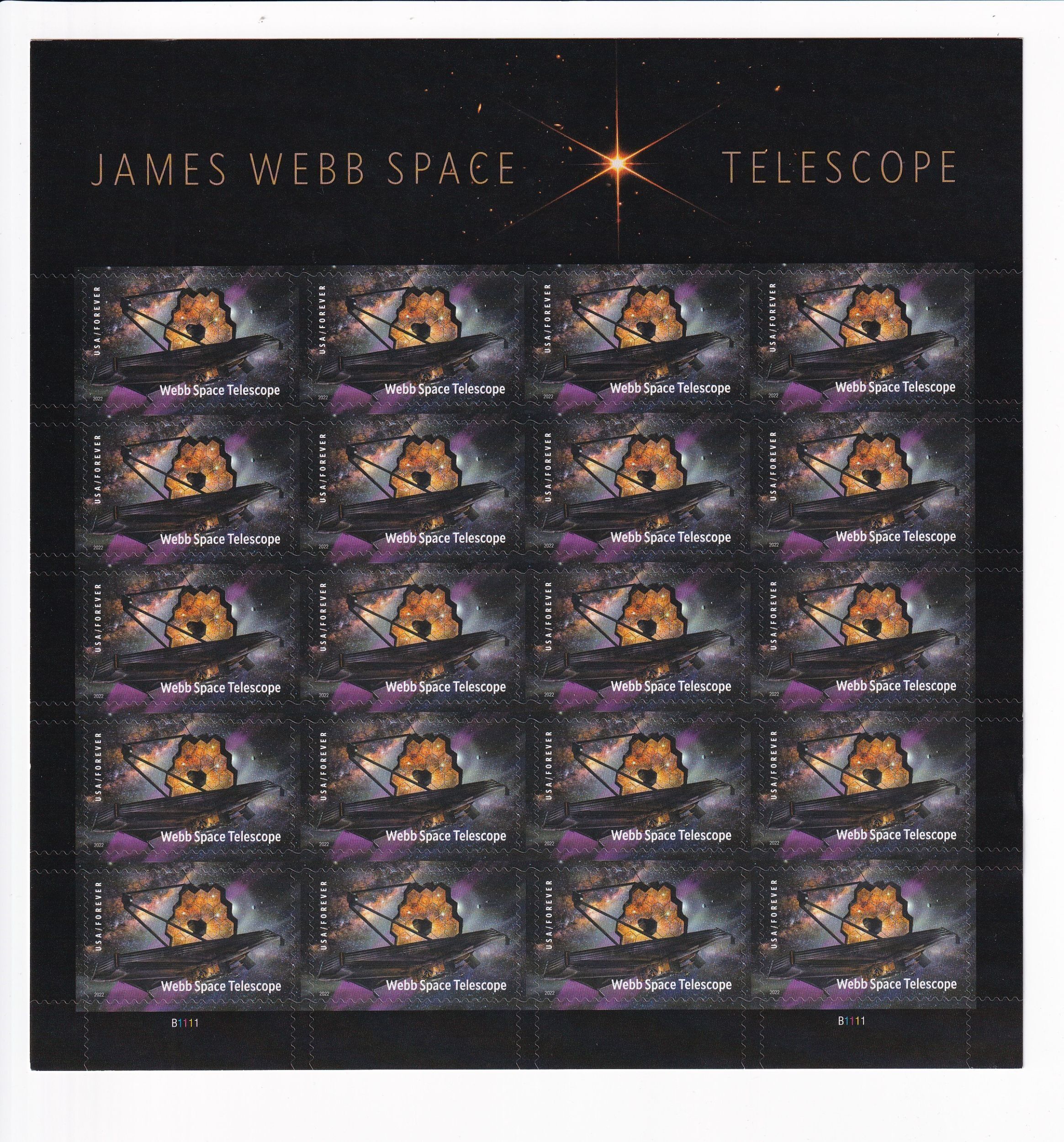 U.S.: Sc #5720, James Webb Space Telescope, Forever Stamps, MNH, Sheet ...