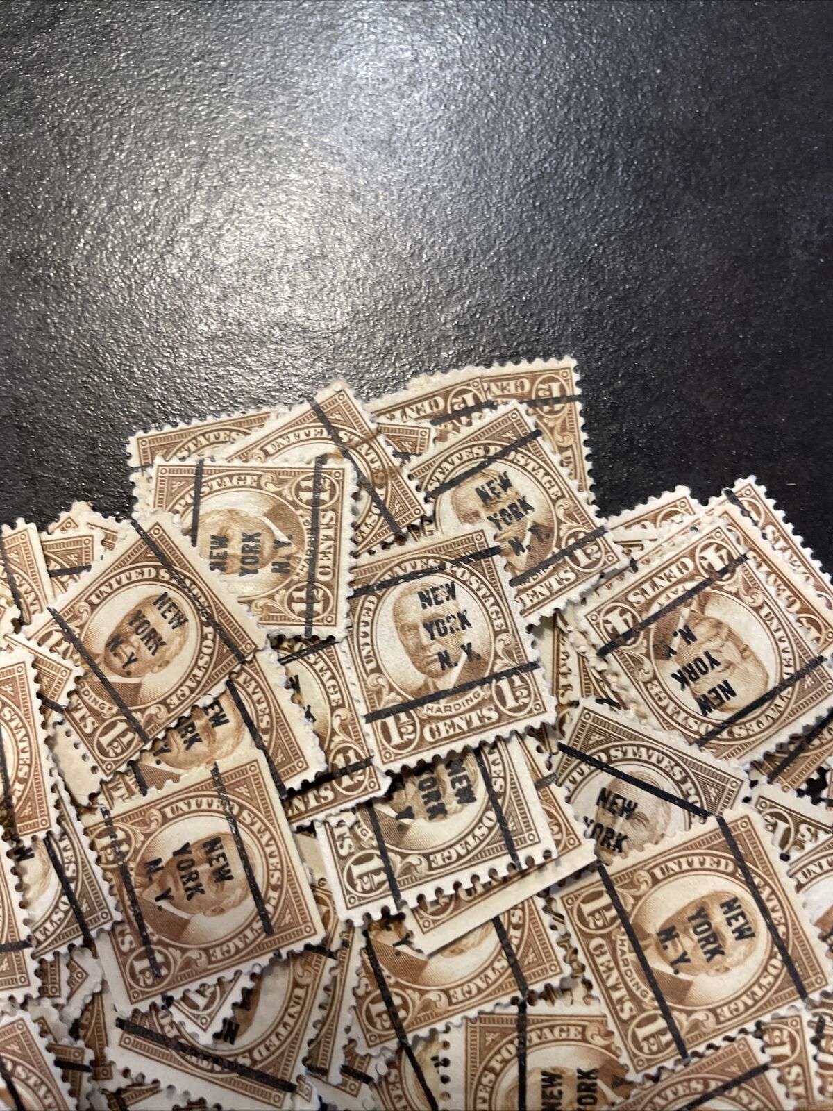 Brown Postage Stamps For Crafting 70 Copies Harding NY City Precancels ...