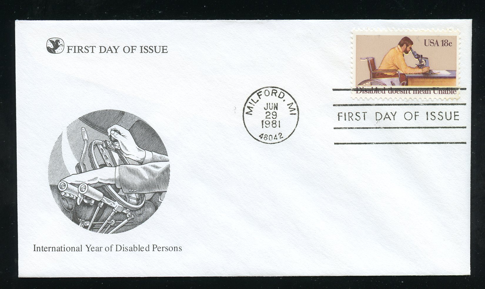 US 1925 Int. Year of Disabled People UA Readers Digest FDC | United ...