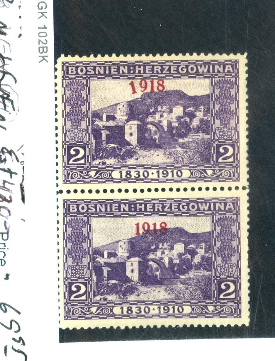 Bosnia #126 Tilted 1 in 1918 Mint FVF NH Cat $80 | Worldwide - Other ...