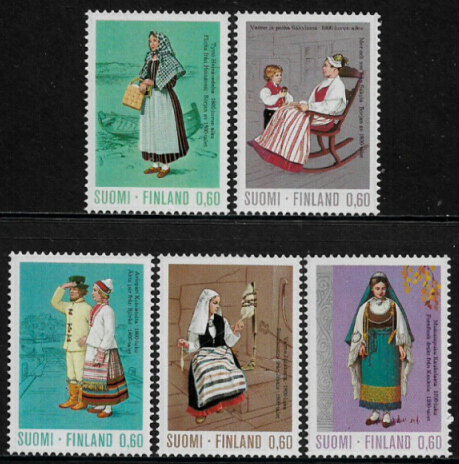 Finland #533-7 MNH Set - Native Costumes | Europe - Finland, General ...
