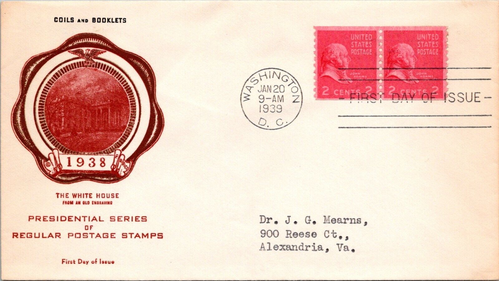 FDC 1939 SC #841 Rice Cachet - Washington DC - Pair - F76970 | United ...