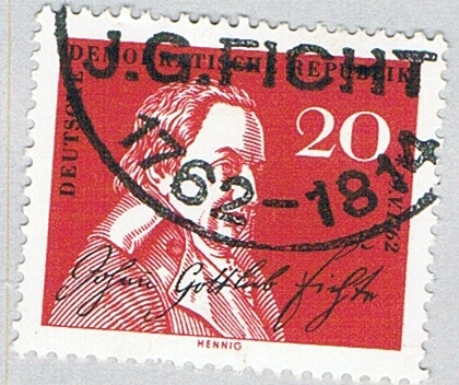 Germany DDR 606 Used Johann Gottlieb Fichte 1962 (BP80518) | Europe ...
