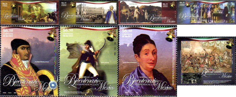 236284 MNH Mexico 2008 Bicentenario DE LA Independencia DE Mexico ...