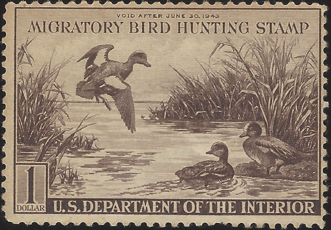 US Scott #RW9 MNH OG VF 1942 US Federal Duck Stamp | United States ...