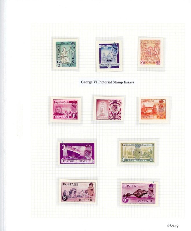 GB KGVI Pictorial stamp essays reprints | Great Britain, Stamp / HipStamp