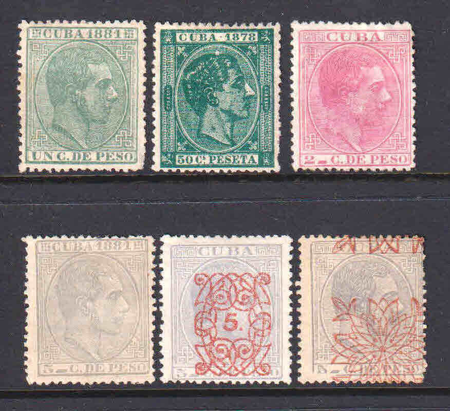 Cuba First Issues Collection LOT Mint X6 With Overprints #G | Caribbean ...
