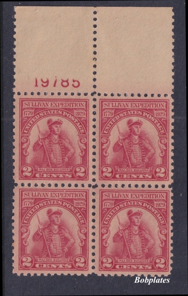 BOBPLATES US #657 Sullivan Bottom Block of4 19785 VF Stamps Mint NH ...