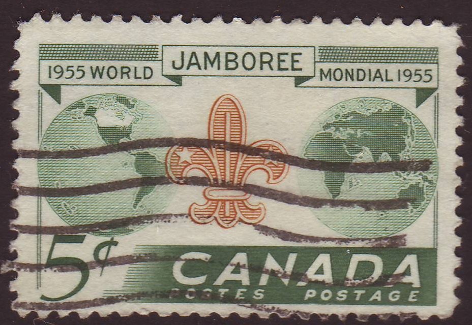 Canada 1955 Sc#356, SG#482 5c Green Scouting Jamboree USED. | Canada ...