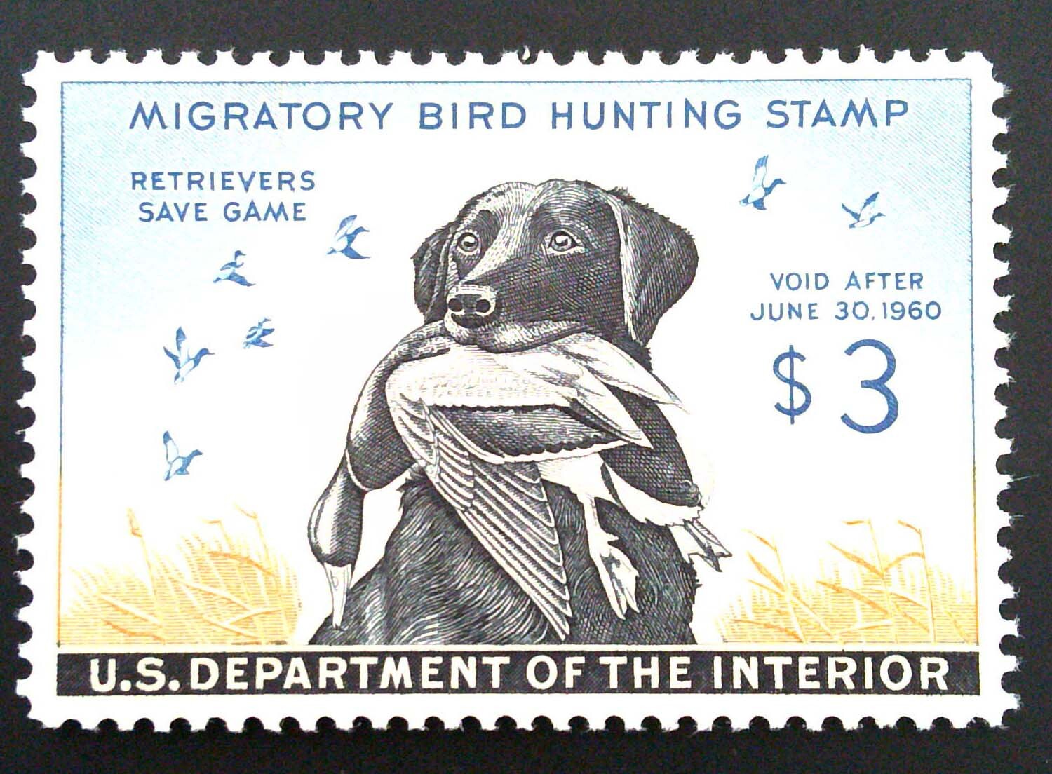 Scott #RW26 - VF - $3 Multicoloured - Hunting Permit Stamp - MNH - 1959 ...