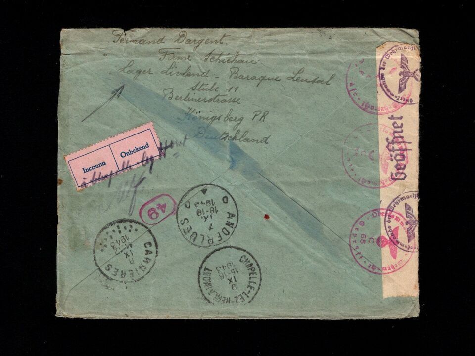 Germany Censor & Secret Mark Cologne Office Auxiliary Markings ...