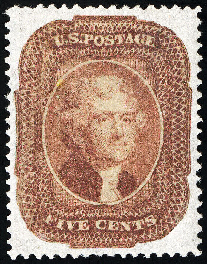 US Stamps # 28 Mint VF Rebacked And Regummed Trimmed To Design, Filler ...