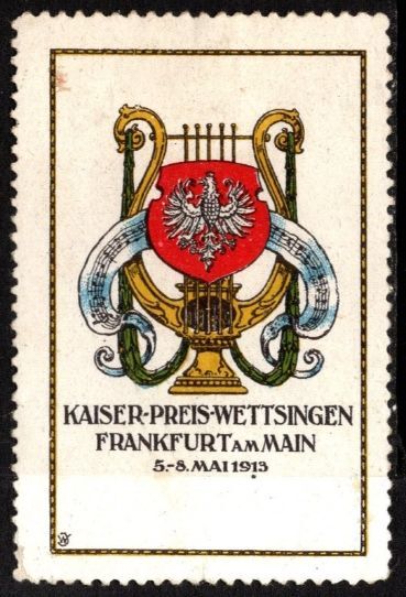 1913 German Poster Stamp Kaiser Wilhelm II Prize Shooting Competition ...