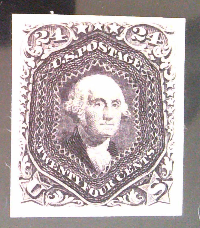 Scott #78P3 - 24c Lilac - Plate on India - 1861 | United States, Back ...