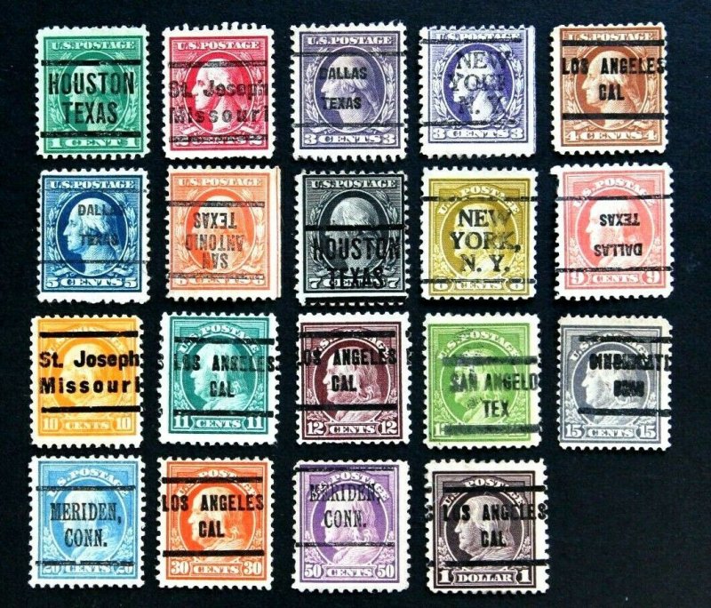 US Stamps Sc# 498 -518 Precanceled Specialized Complete Set (No 500 or ...
