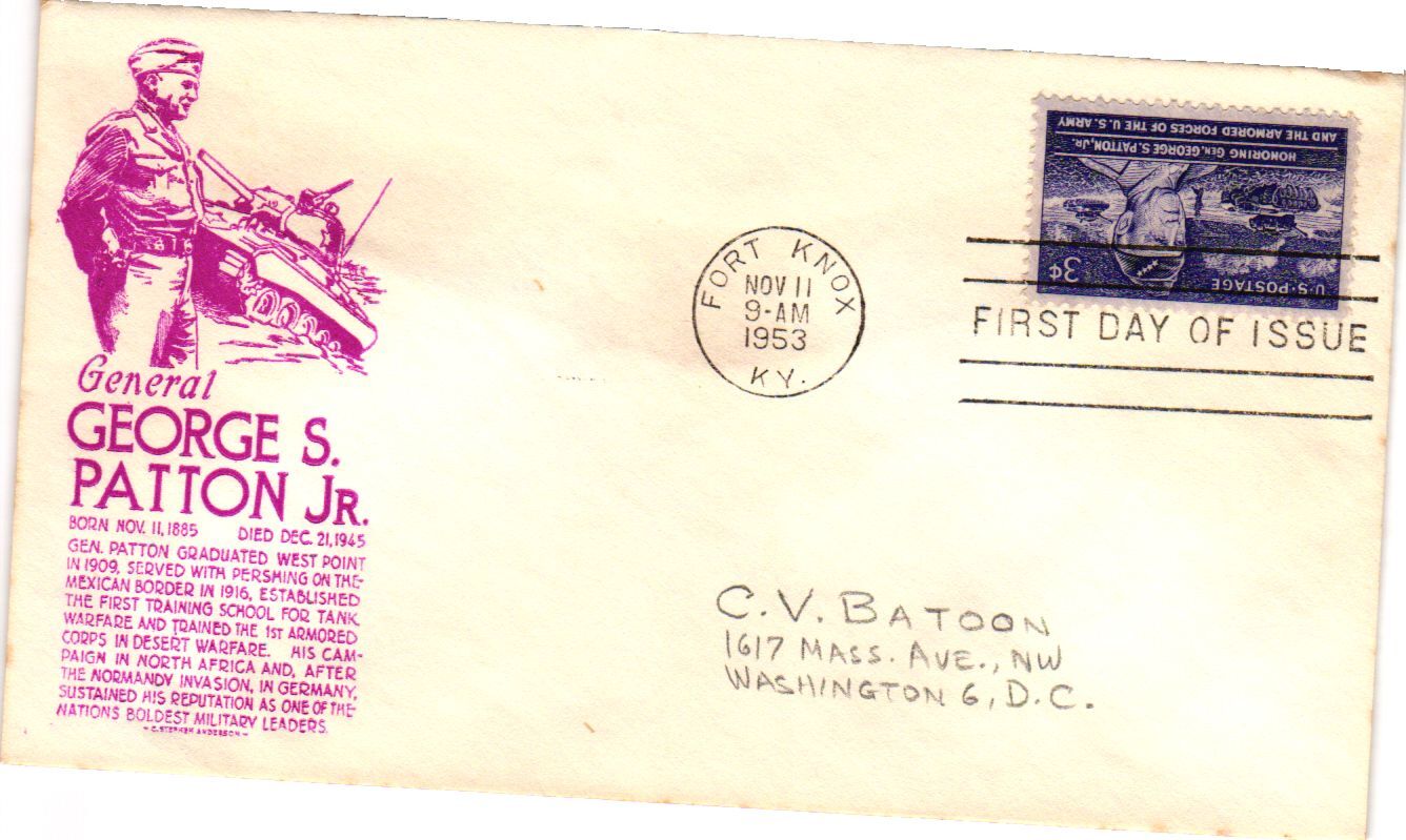 #1026 George S. Patton - Anderson Cachet EV22 | United States, General ...