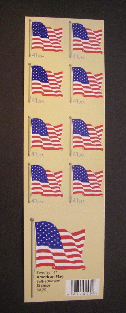 Scott 4191a, 41c Waving Flag, Pane of 20, #S11111, MNH Booklet Beauty ...