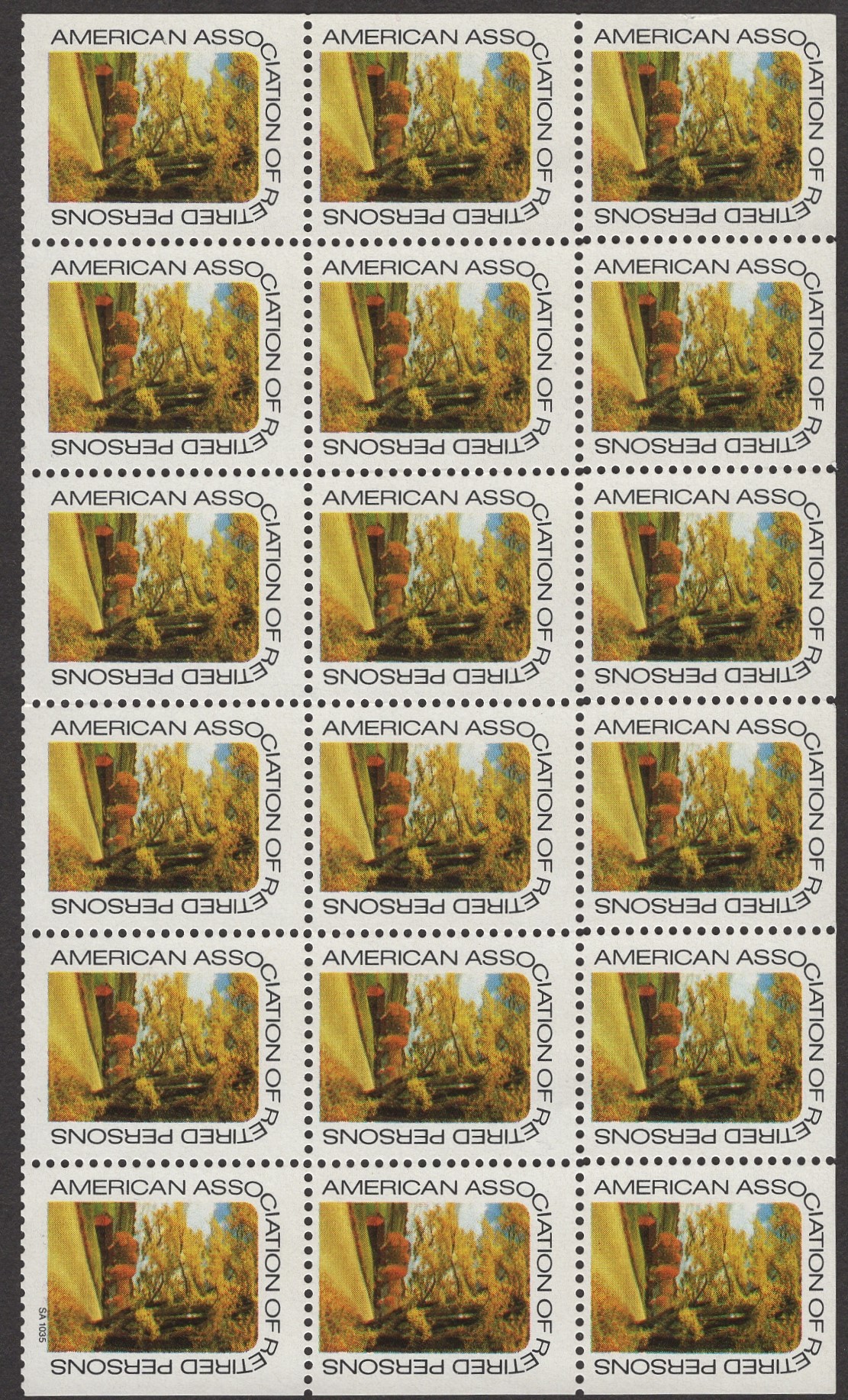American Association Of Retired Persons B/of 18 Stamps (3 sets) non ...