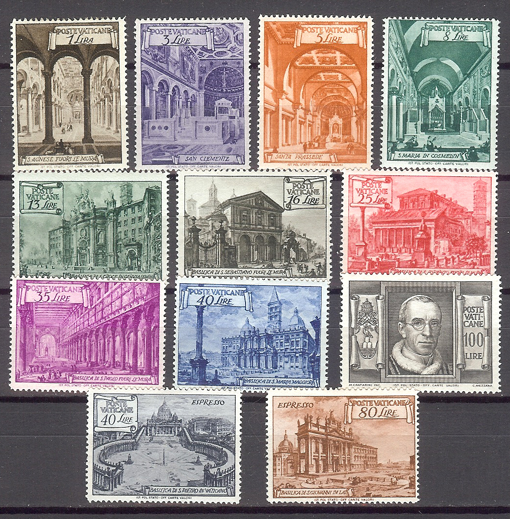 1949 - VATICAN - Basilicas - Scott #122-131 E11-E12 - MNH** | Europe ...